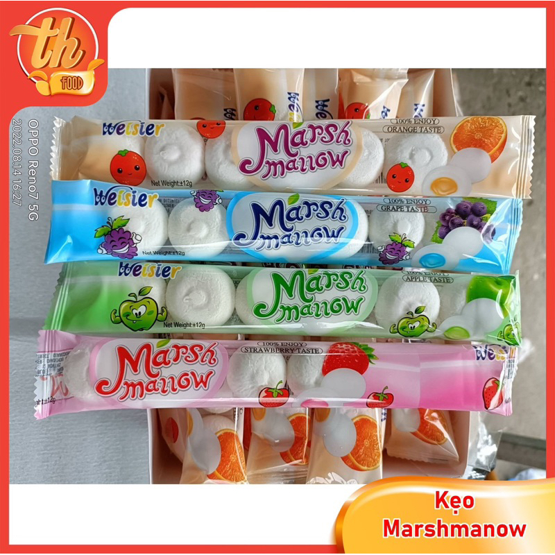 Marsh mallow Cotton Candy Filled With Thai Fruit Flavor Melting Jam ...