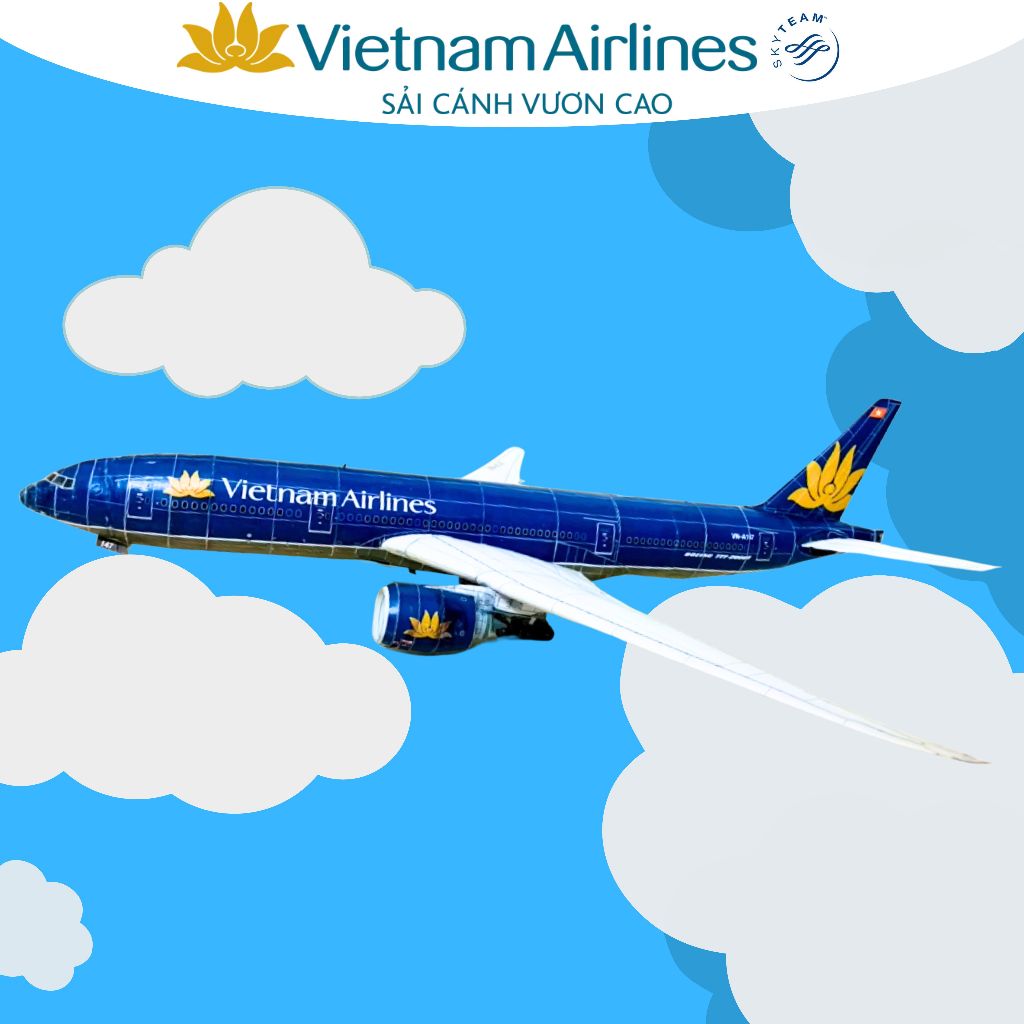 BOEING 777-200ER VNA Commercial Airplane Paper Model | Shopee Philippines