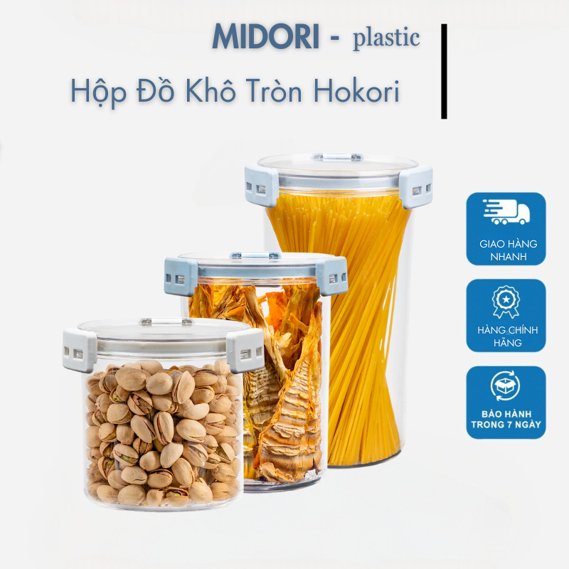 Hokori round dry food box, plastic dry food box, milk box, vacuum ...