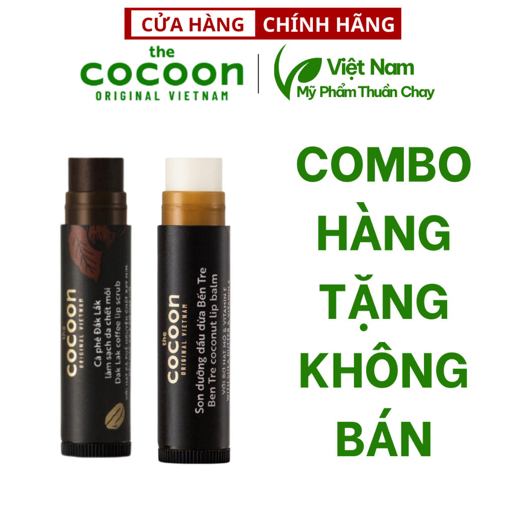 NOT SOLD GIFT - Combo Dak Lak Coffee to clean dead skin on lips Cocoon ...