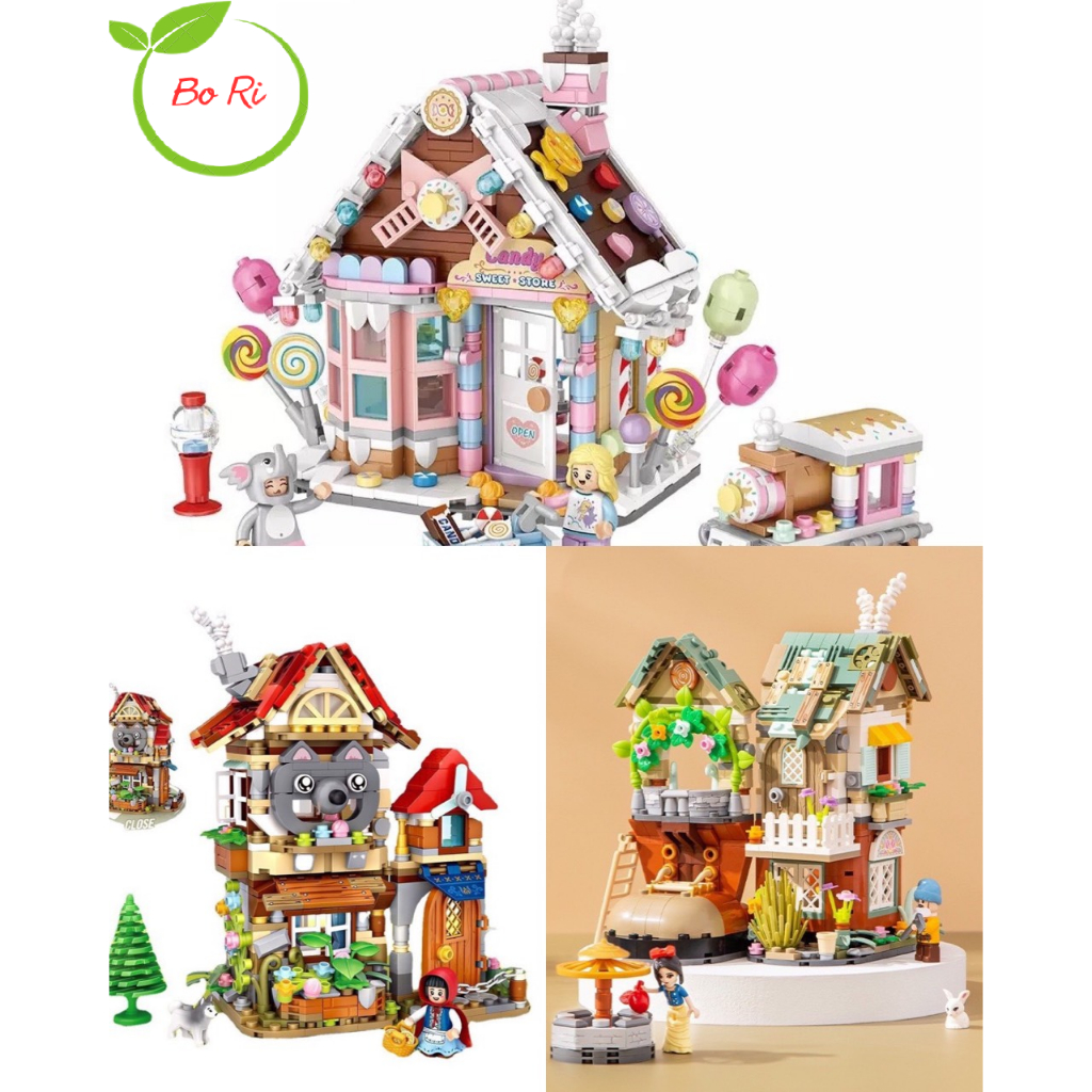 Loz building block assembly model set of Candy House, Dwarfs' House ...