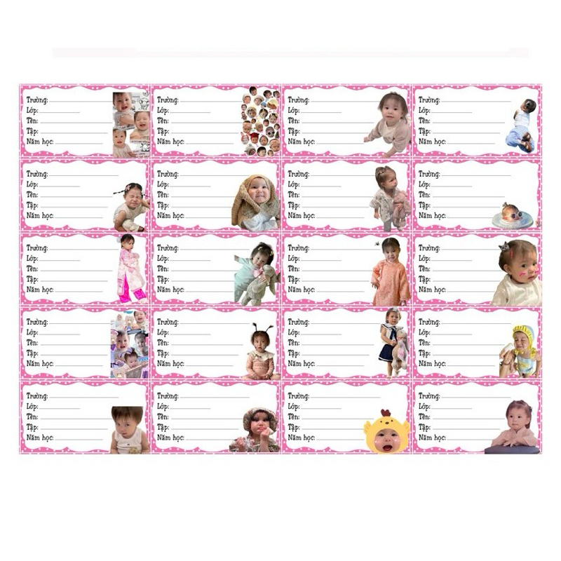 Cute pamyeuoi Notebook Label With 120 Different Lovely Labels | Shopee ...