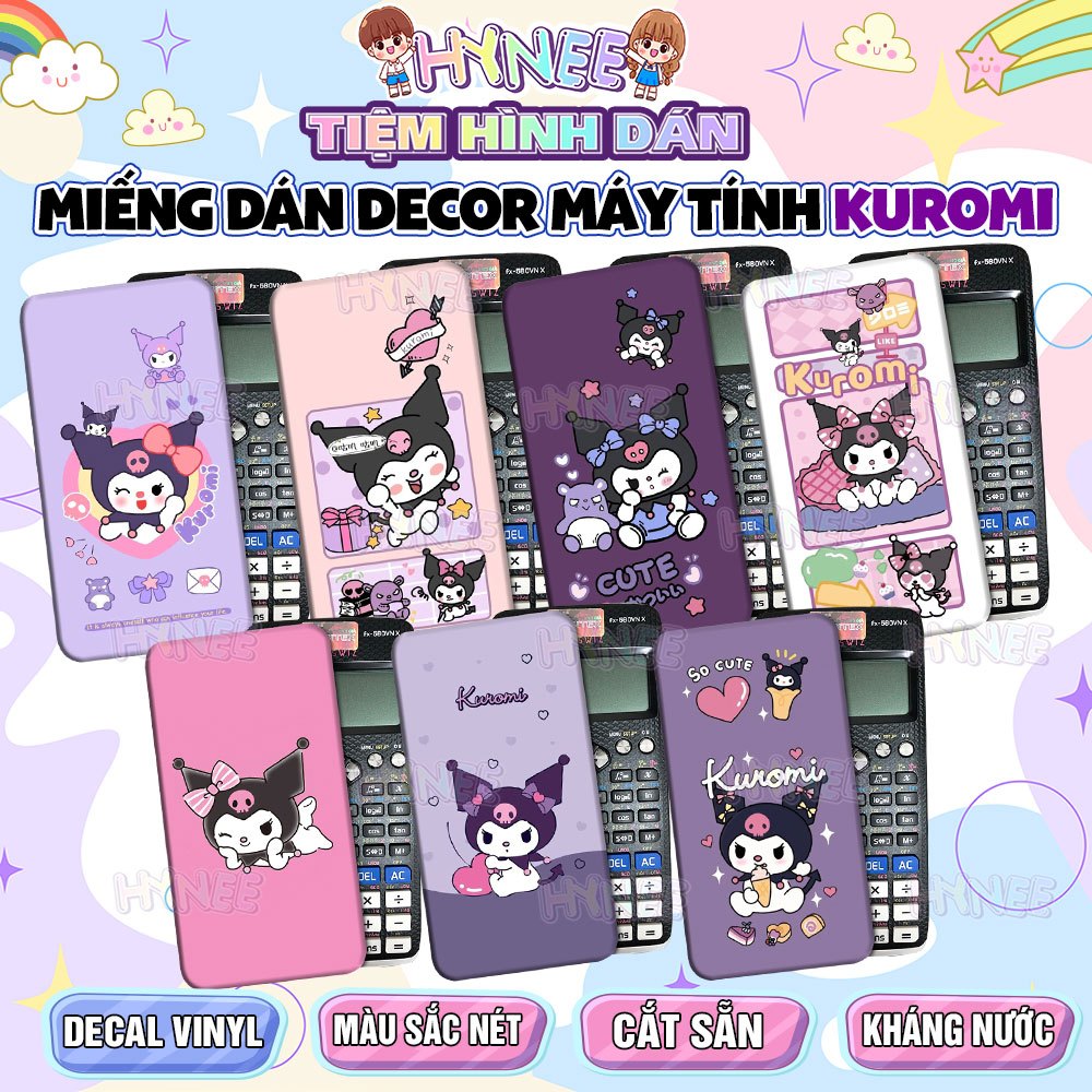 Casio Computer Stickers Kuromi Pattern - Casio 580 Calculator Skin ...