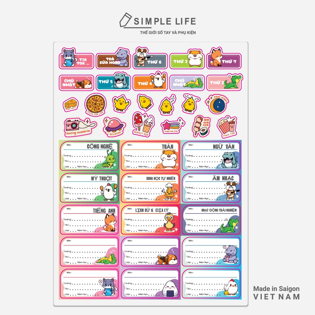 Set of 15 Subject Notebook Labels with Futurebook Stickers | Shopee ...