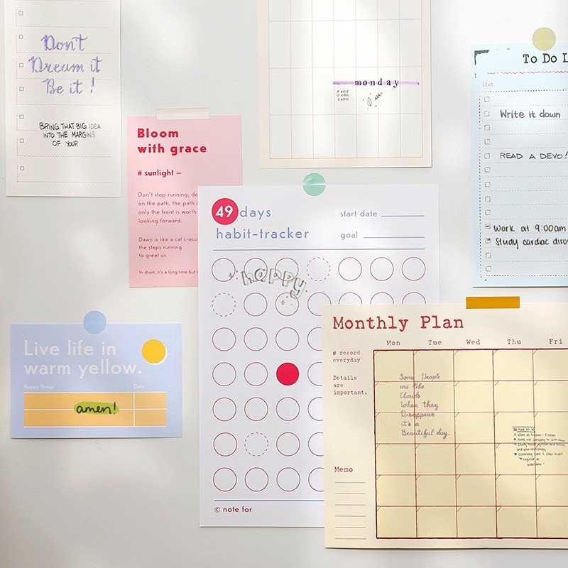 Notefor- Notepad Planner Decorate Cute Study Desk | Shopee Philippines