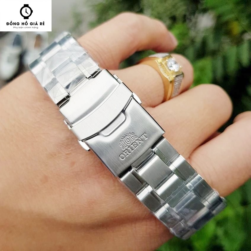 Orient Metal Watch Strap Stainless Steel 2-Layer Buckle Silver Slim Ear ...