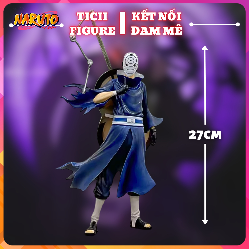 Uchiha Obito 4th fake ring war model with 2 replaceable heads, 27cm ...