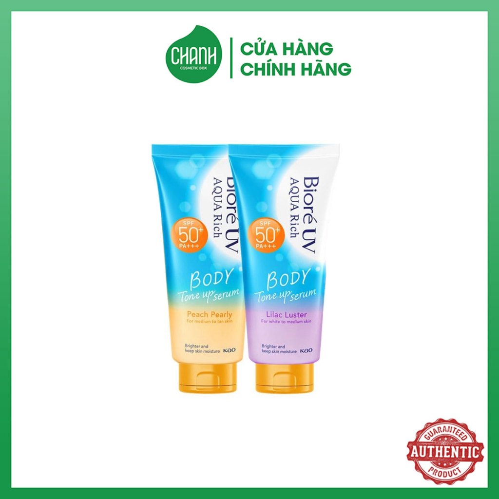 Biore UV Aqua Rich Body Tone Up Sunscreen Serum 130ML | Shopee Philippines