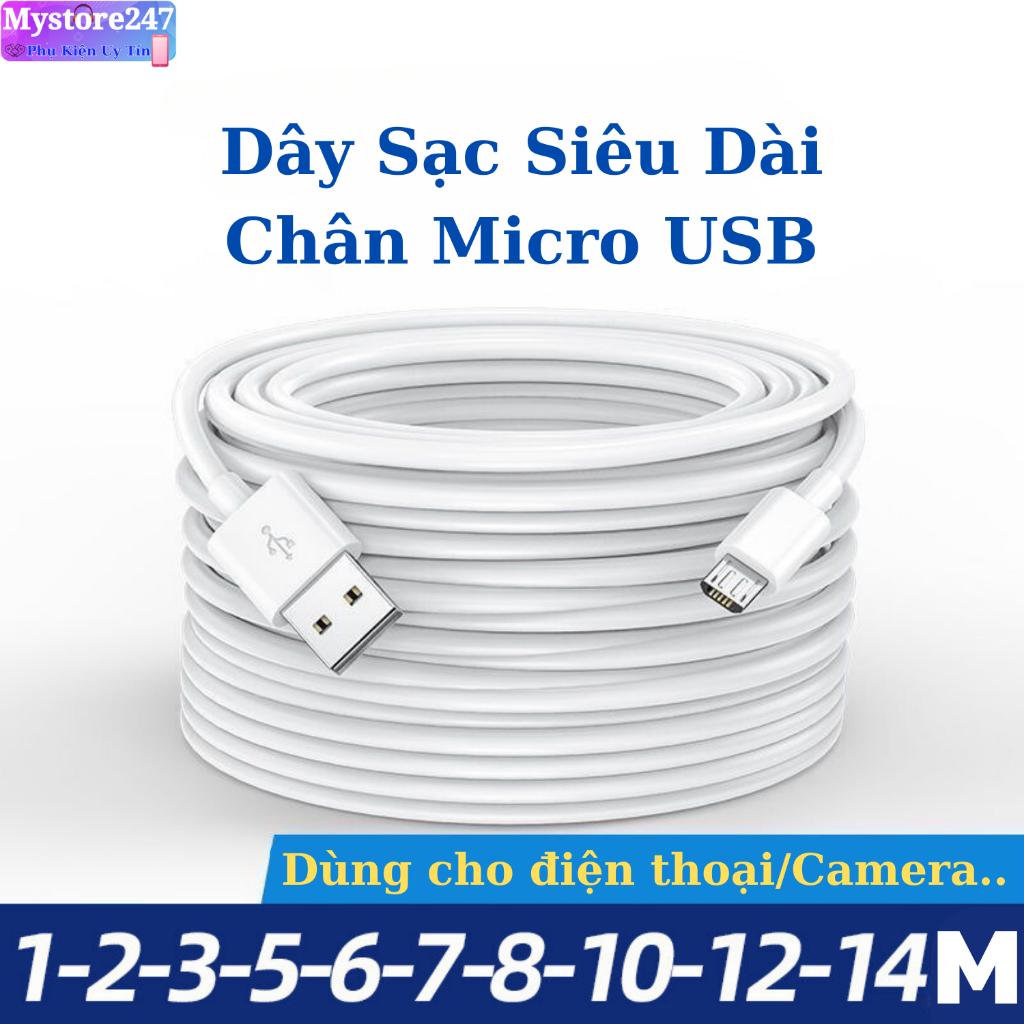 Micro USB Super Long Charging Cable 3M / 5M / 8M / 10M / 14M Long ...