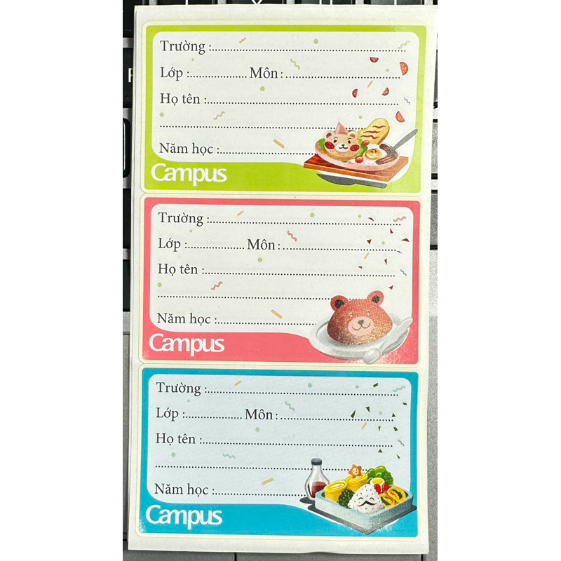 [REAL PICTURE] Notebook labels, stickers, notebook labels Campus Kokuyo ...
