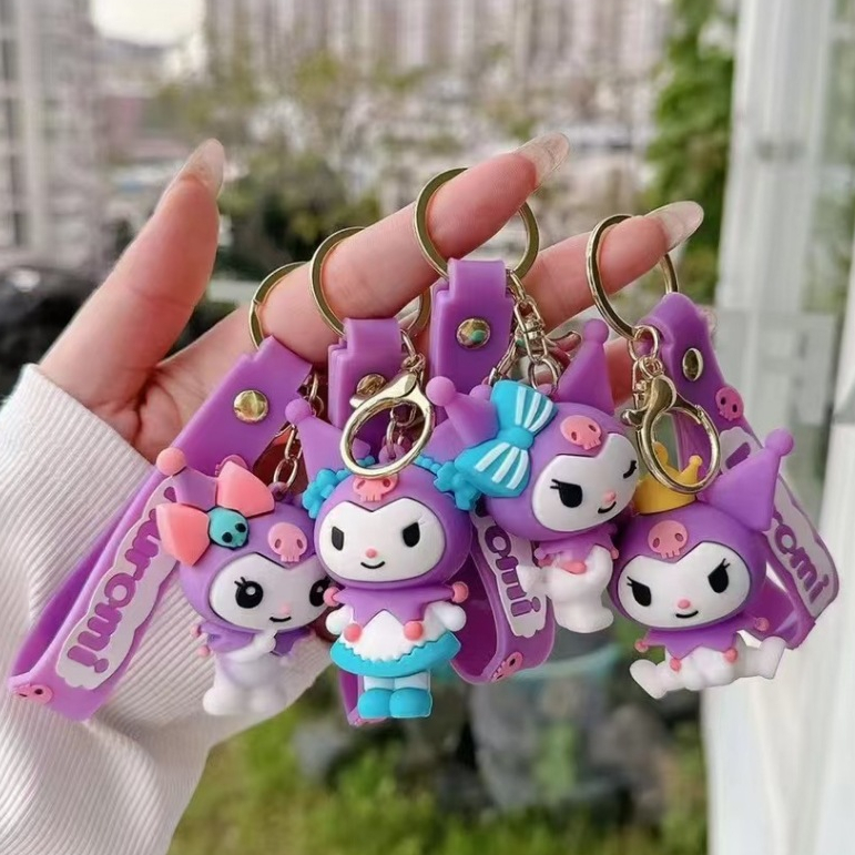 Cute keychains from Kuromi cartoons, clasps for backpacks, bags, key ...