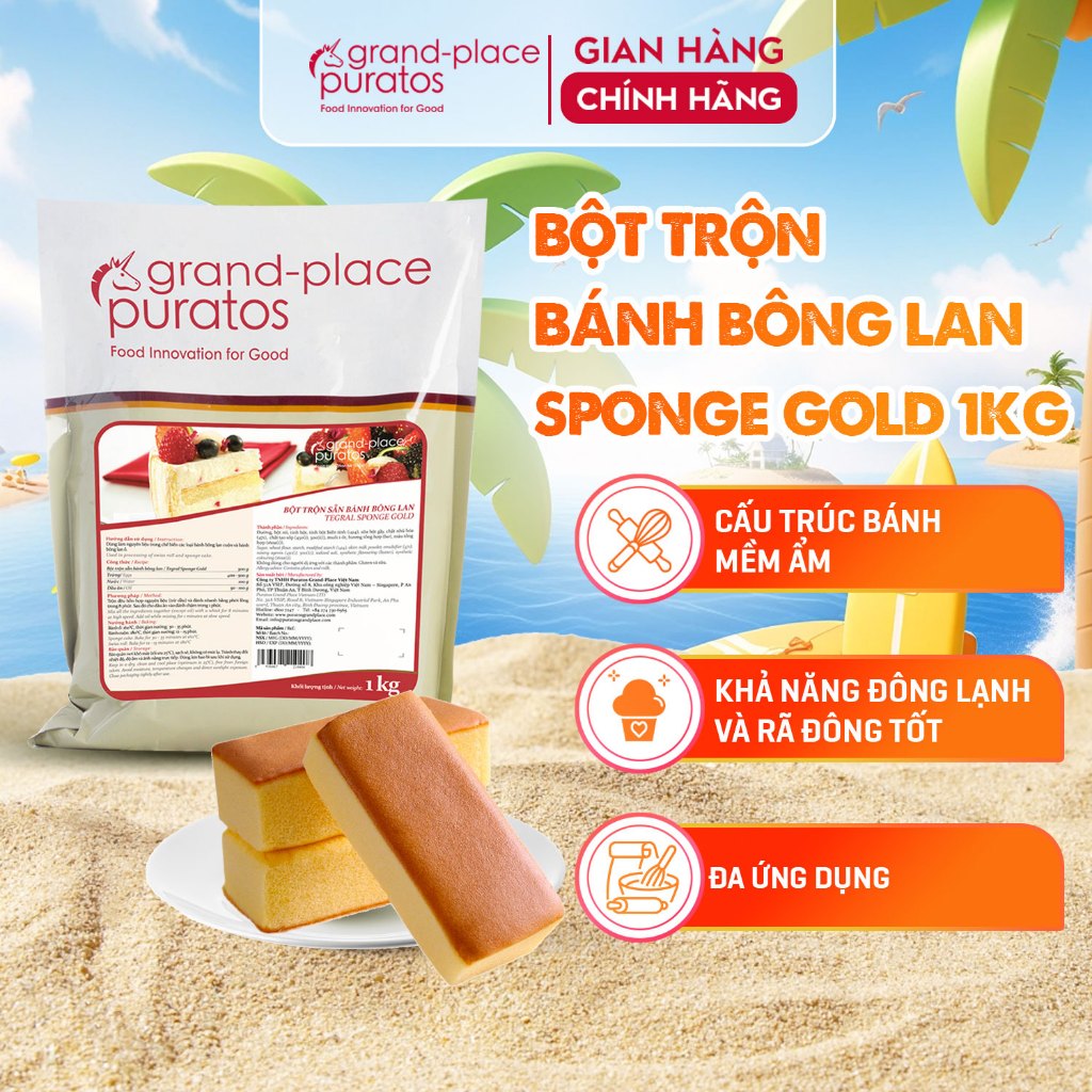 Tegral Sponge Gold Puratos Grand-Place VN-1 Kg-4116116 | Shopee Philippines