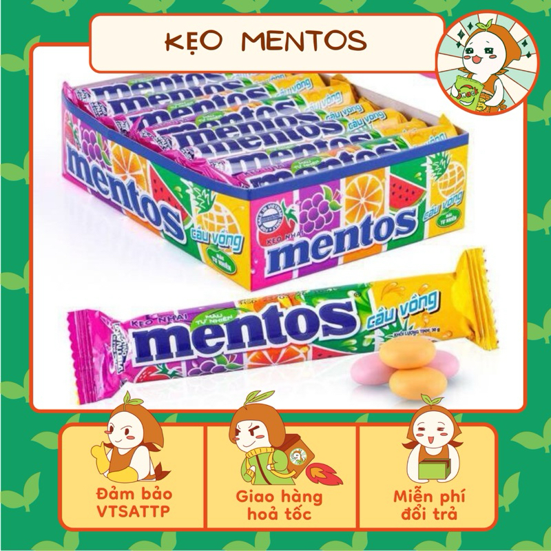 Mentos Candy in all flavors of Rainbow Fruit/Mint (30g Bar), Nursery ...
