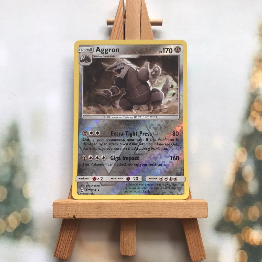 Pokemon Aggron 125 / 214 card - Sun & Moon odd card: Unbroken Bonds ...
