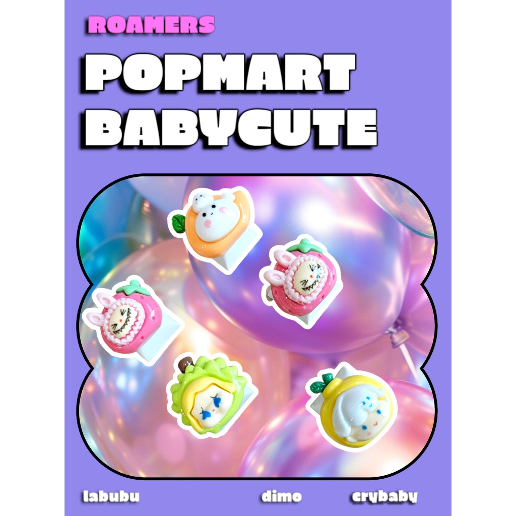 Special POPMART Mechanical Keyboard Keycap Labubu CryBaby Dimoo Hacipu ...
