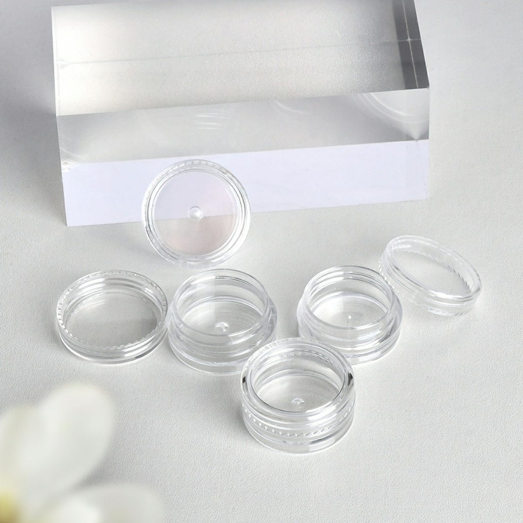 Transparent PLASTIC POT - Small jar 3g/ 5g/ 10g/ 15g/ 20g - Cosmetic ...