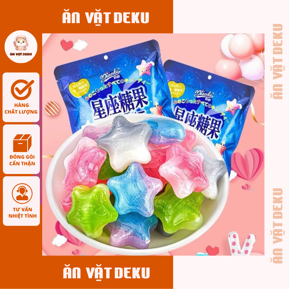 Fruit Flavor Lucky Star Candy Hot Tiktok 100gr Pack - Deku Snack ...