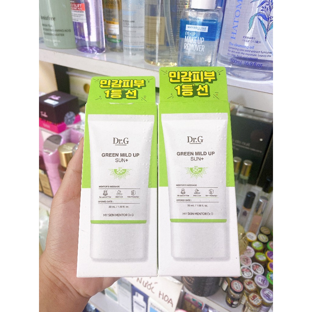 Pure Physical Sunscreen for Sensitive Skin Dr.G Green Mild Up Sun+ ...