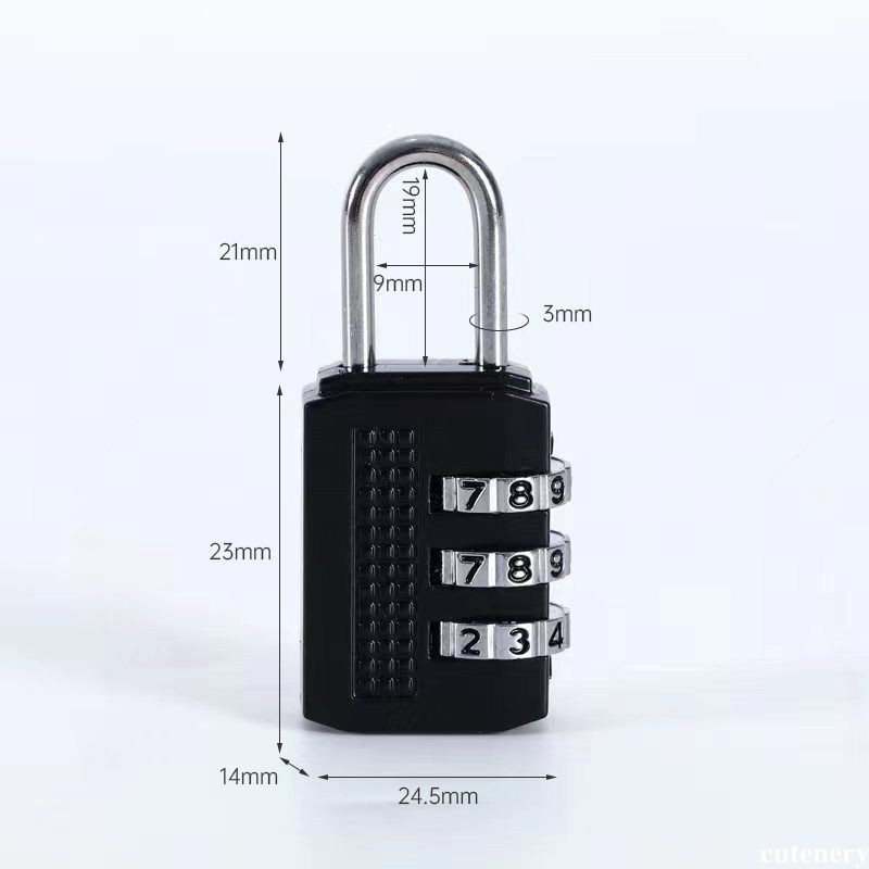 3-digit Rotating Number Lock Made Of Alloy Material, Password-Free Key ...