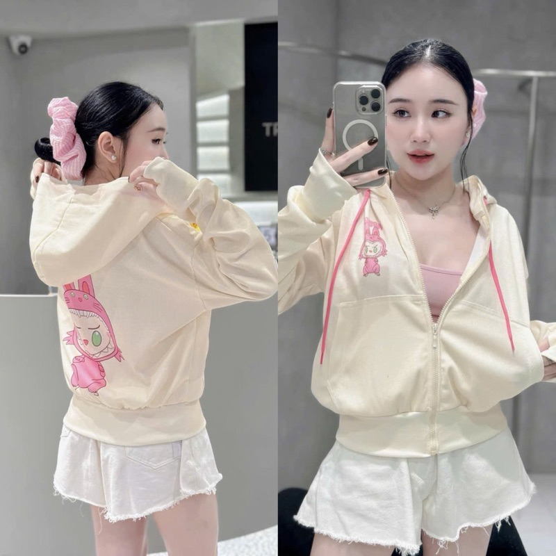 Jacket Super hot Creamy White labubu Texture | Shopee Philippines