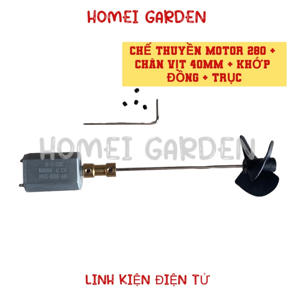 Boat building KIT includes 280 motor, 40mm 3-blade propeller, 100mm ...