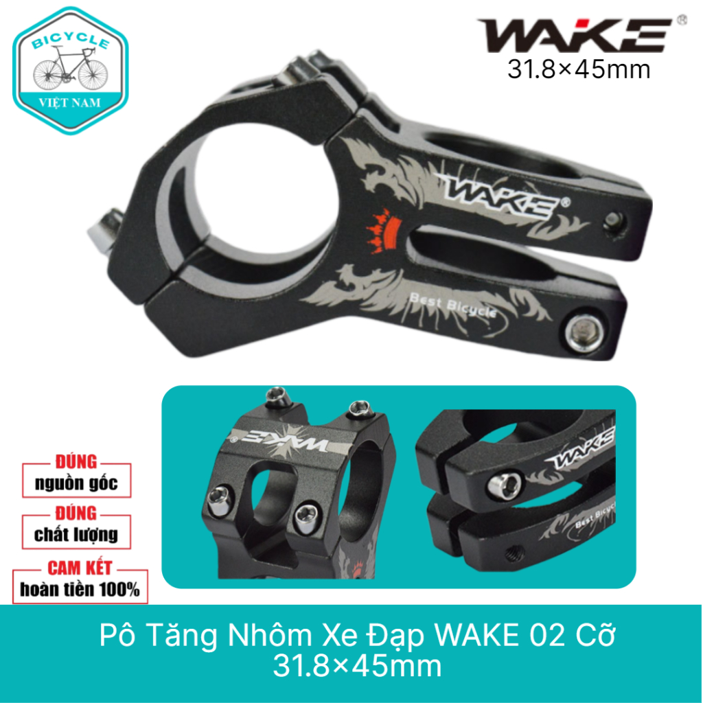 WAKE 02 Aluminum Bicycle Stem Size 31.8x45mm | Shopee Philippines