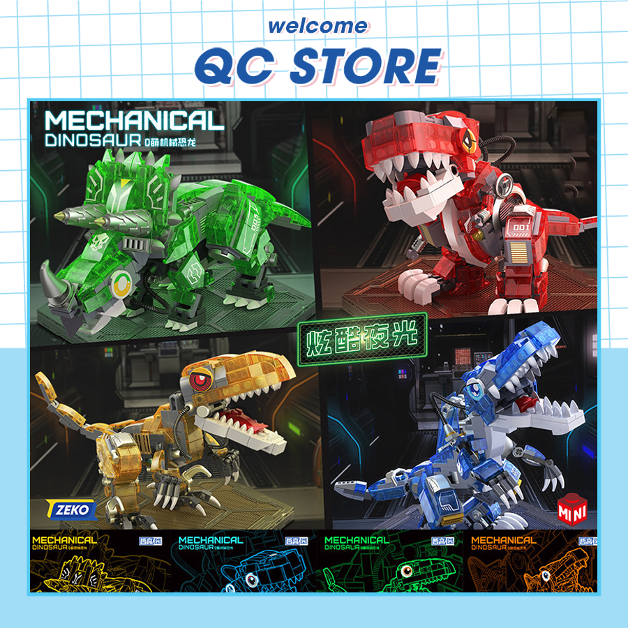 3D luminous jurassic park dinosaur assembly model for children QC Store ...