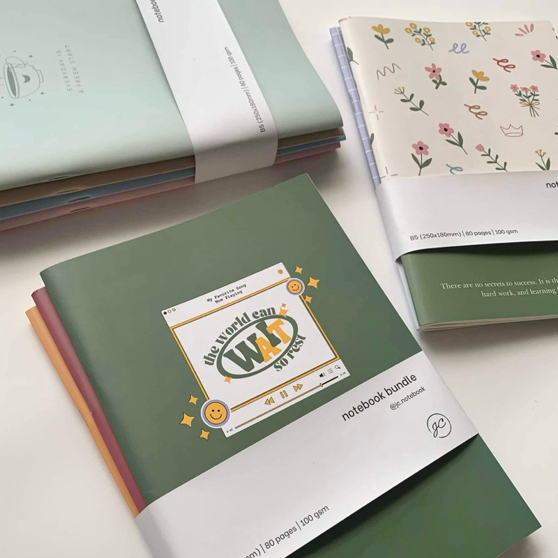 B5 notepad Combo with 100gsm thick paper | Student notebooks with many ...