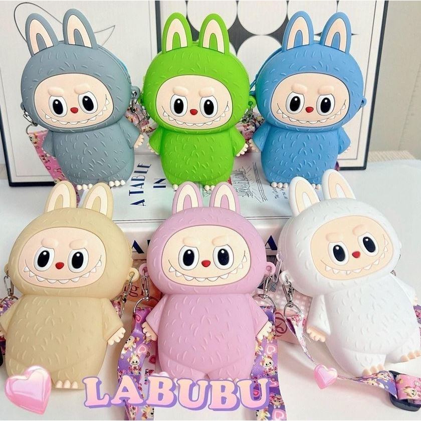 Lovely Labubu-shaped silicone baby crossbody bag, Korean style, 2025 ...
