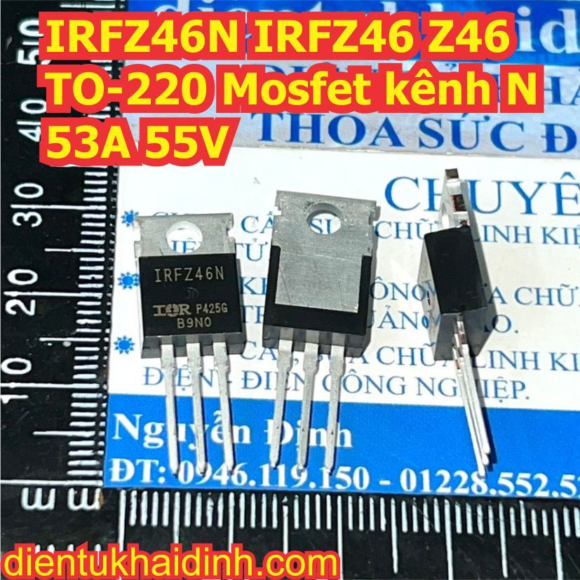 5pcs IRFZ46N IRFZ46 Z46 TO-220 N-channel Mosfet 53A 55V kde8883 ...