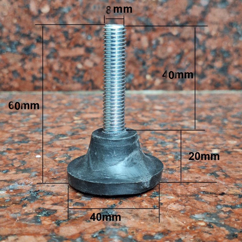 M8 TC-H60 threaded table and chair adjustable plastic legs | Shopee ...