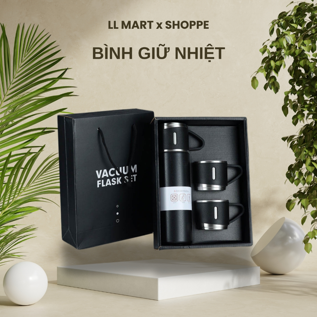 500ml Thermos Flask With 2 Cups - Luxury - Sure - Class 1 | Shopee ...