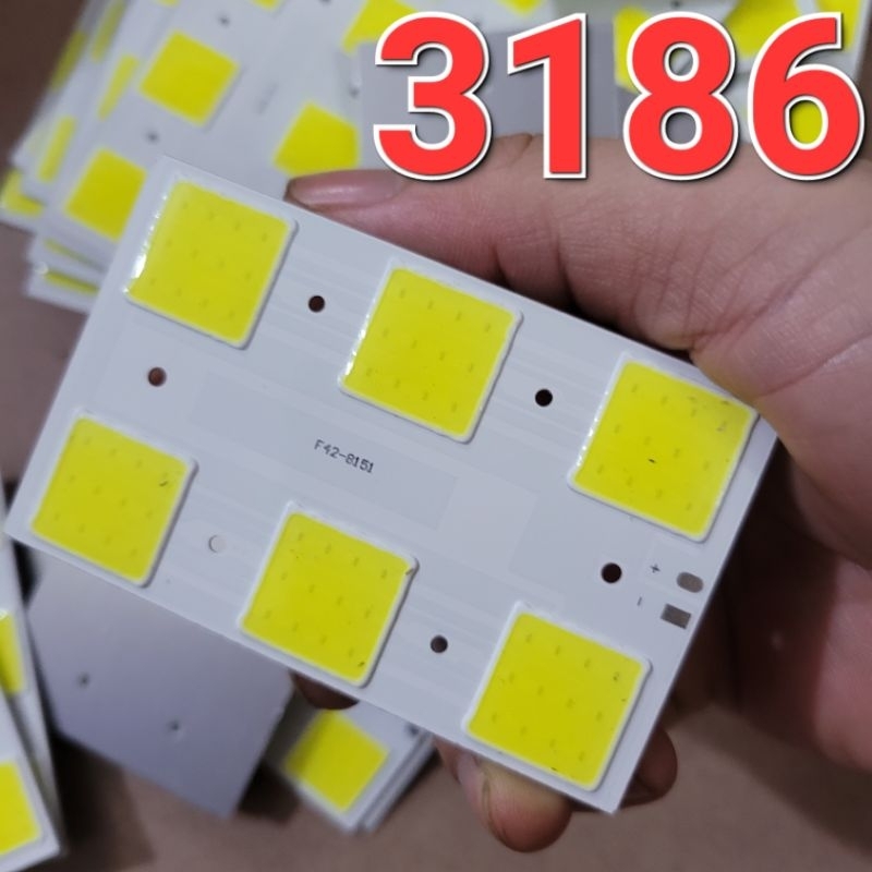 Cob led Panel With White Aluminum Background 3v - 3.7v 18w 72 led Chips ...