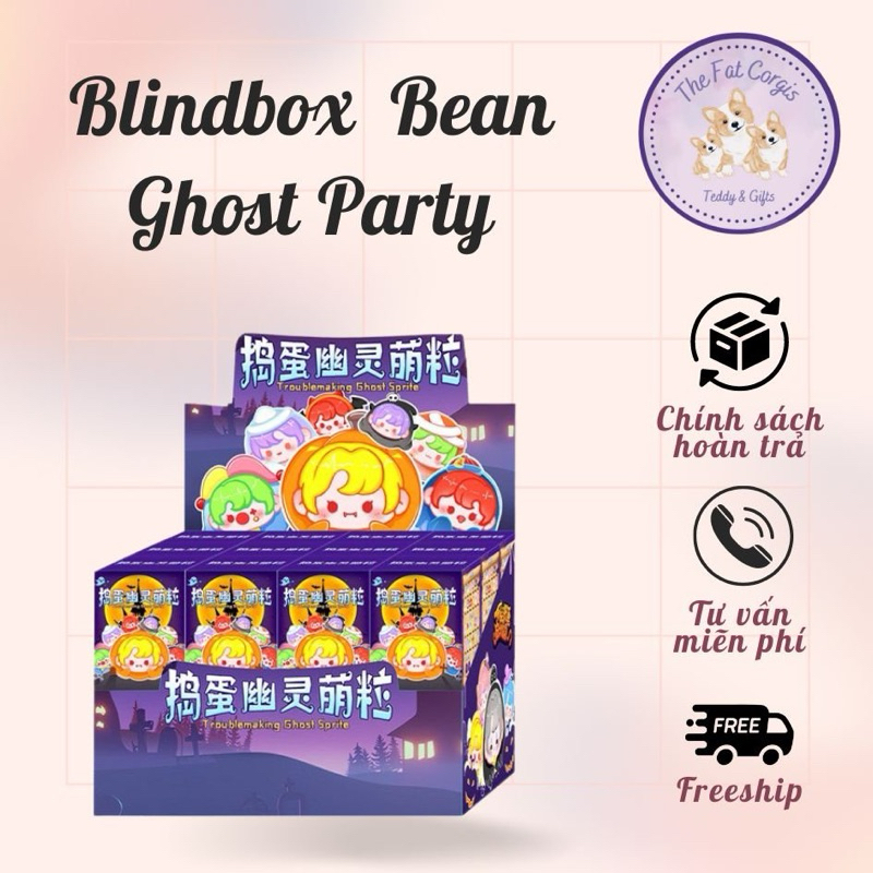 (1 Box of 1) Blindbox blind box Bean Ghost character model decorative ...
