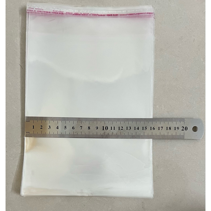 Combo of 20 OPP bags - thick quality - sealed bag 16cm x 20.5cm (+3.5cm ...