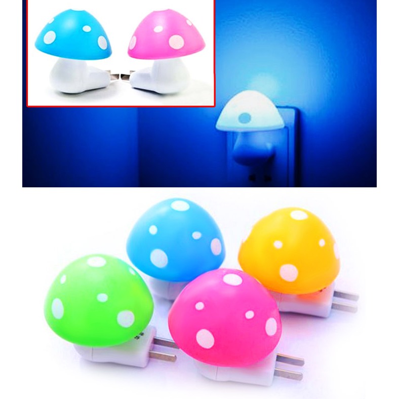Mushroom-shaped touch night light automatically lights up at night ...