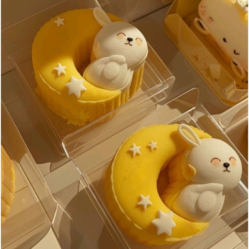 Mid-autumn Rabbit silicone mold, moon rabbit to make milk tea pudding ...