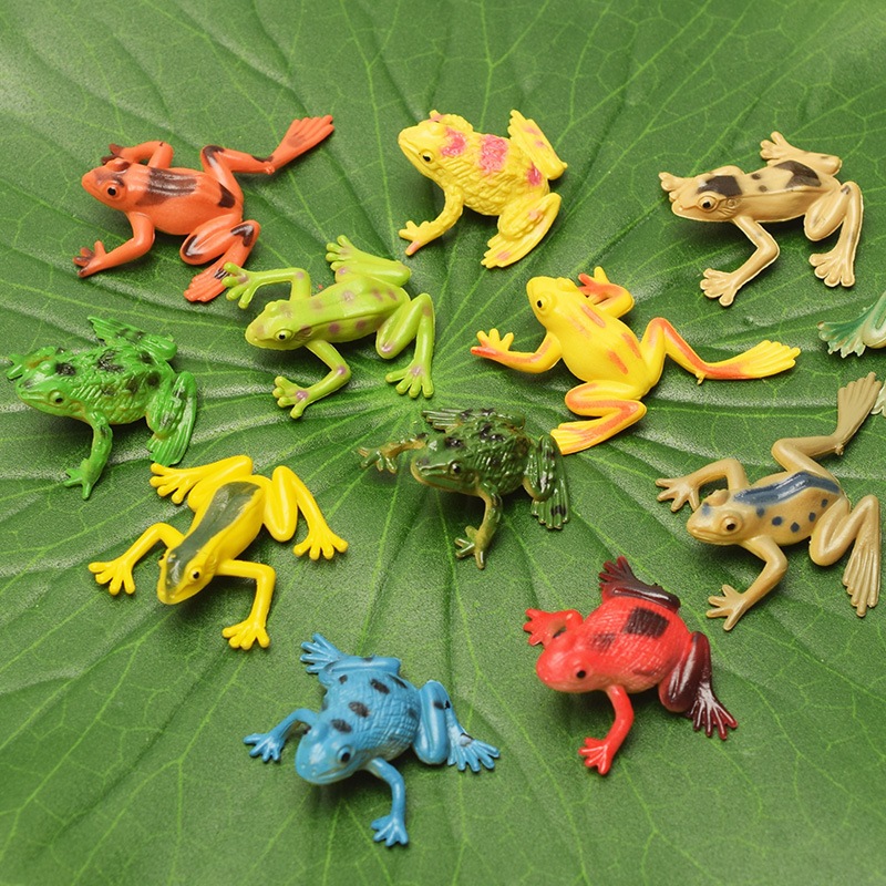 Set Of 12 Lively 5cm Frog Toy Models For Mothers And Babies | Shopee ...