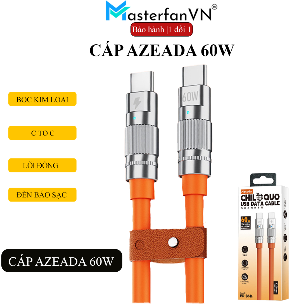 Azeada TypeC to TypeC 1m2 cable for X12, Flydigi B7, B7X - 60W fast ...