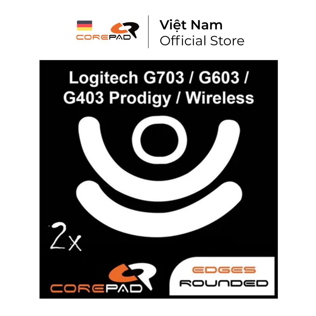 2 Sets of PTFE Corepad Skatez PRO Replacement Mouse Feet Logitech G703 ...