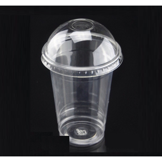 (500ml) Plastic cup (Plastic cup) PET with spherical lid 500ml (5 ...