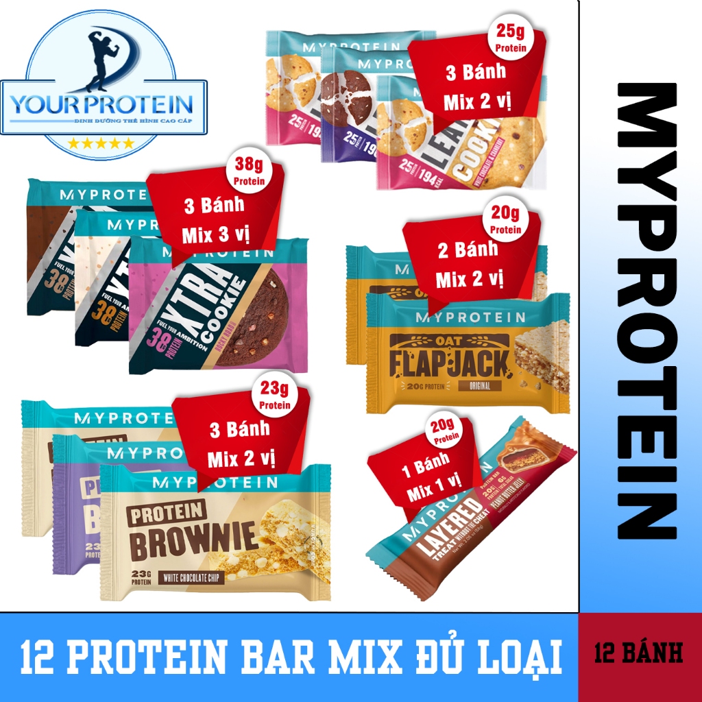Protein BAR MIX OF MANY TYPES - Daily Protein Supplement (1 Box of 12 ...