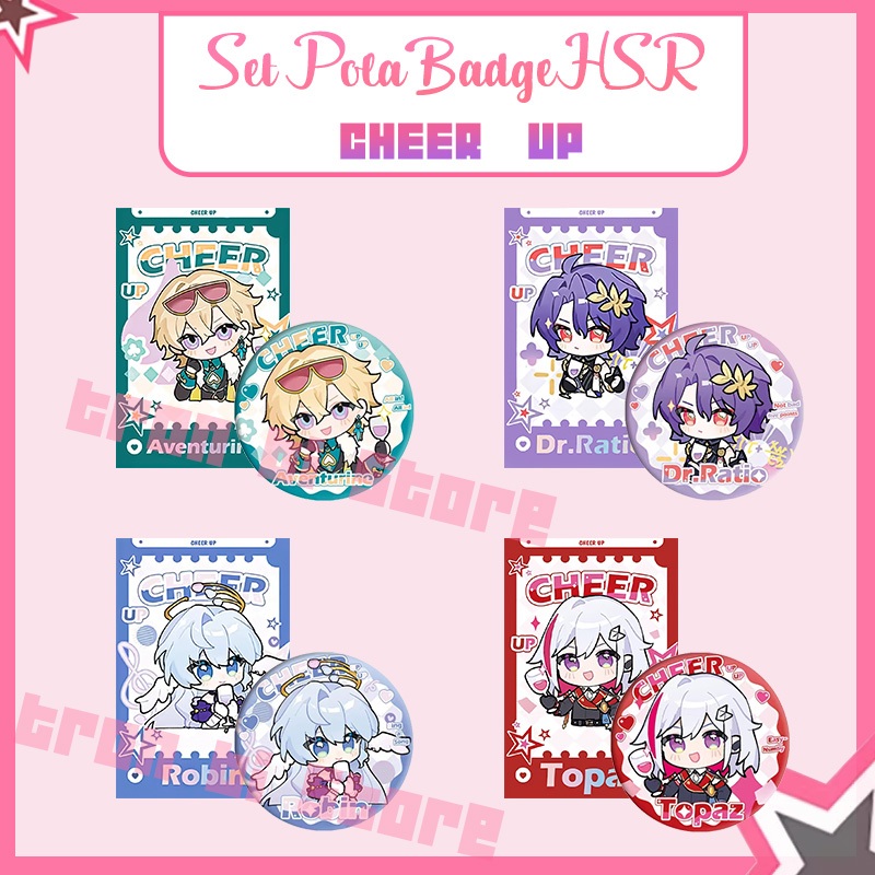 Polaroid Set HSR Cheer Up Aventurine, Dr.Ratio, Robin, Topaz Badge ...