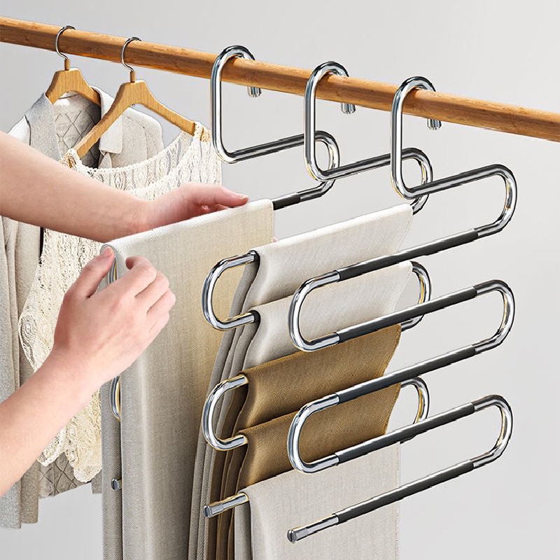 Foldable clothes hanger, space-saving 5-tier smart clothes drying rack ...