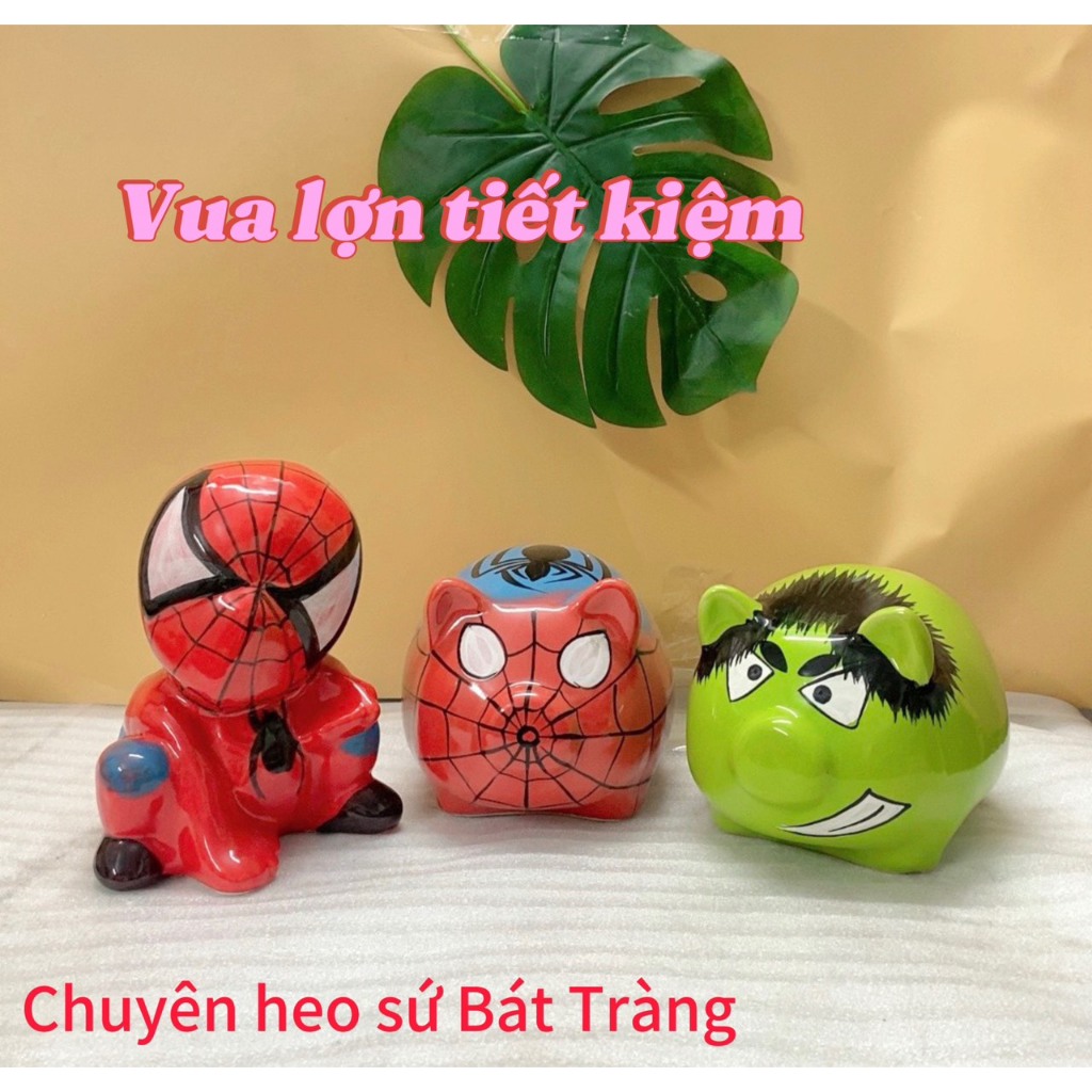 Spider-man ceramic piggy bank, giant Bat Trang-Piggy Bank for boys ...