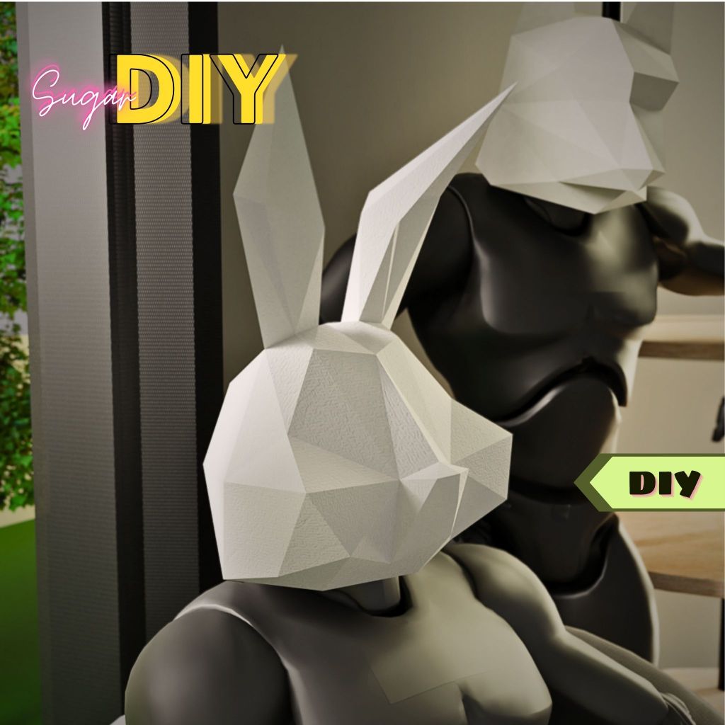 Rabit kid mask - Rabbit mask - DIY paper model | Shopee Philippines