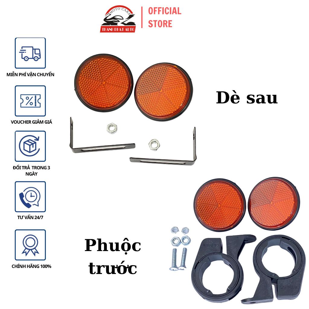 Set of 2 reflective cat eyes for motorbikes, decorative products for motorbikes | Shopee Philippines