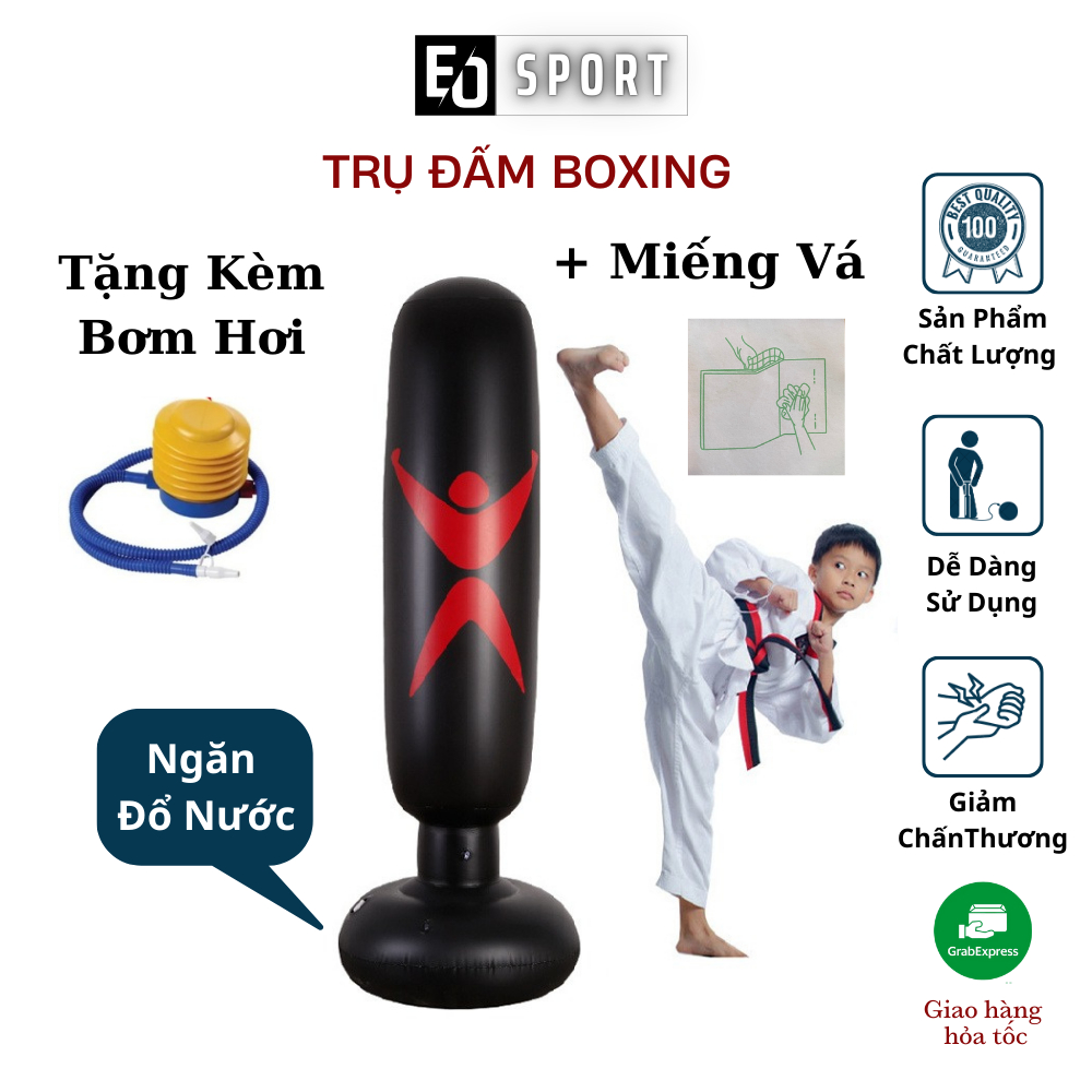 Boxing Punching Pole for Children and Adults Self-Standing Inflatable ...