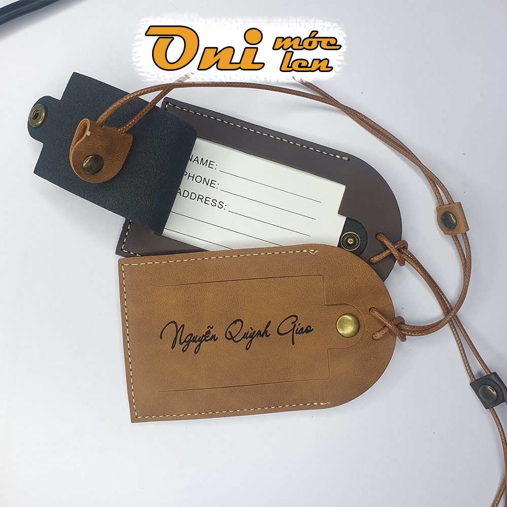 Luggage Tag with Name engraved upon request, Leather suitcase Tag ...