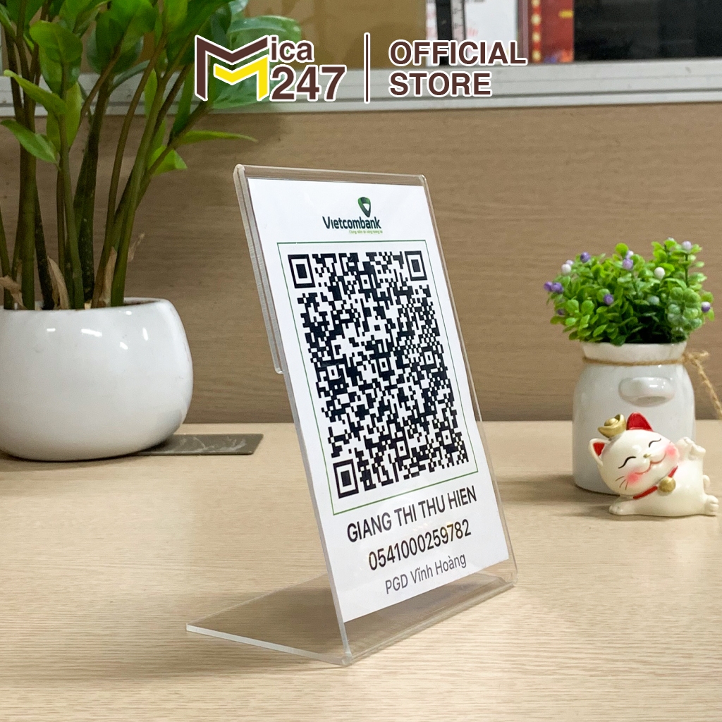 L-shaped QR code scanning mica board - Desktop QR code board - Paper ...